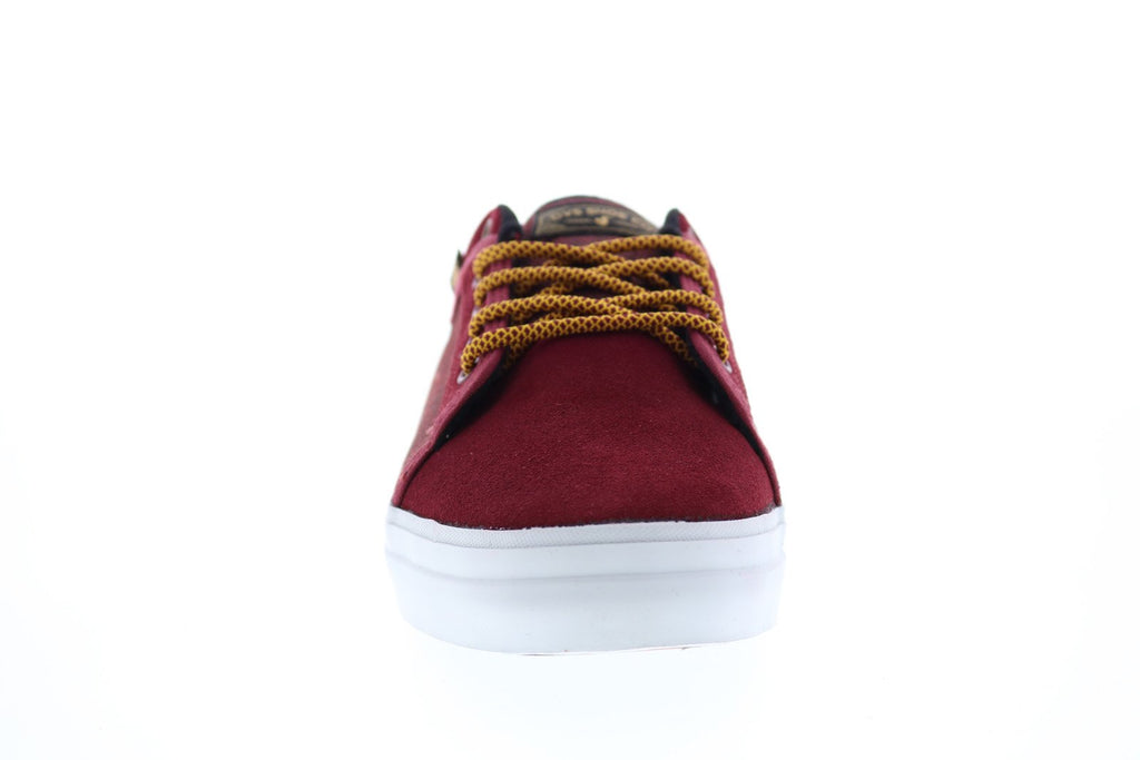 DVS Aversa + Mens Red Suede Low Top Lace Up Skate Sneakers Shoes - Ruze ...