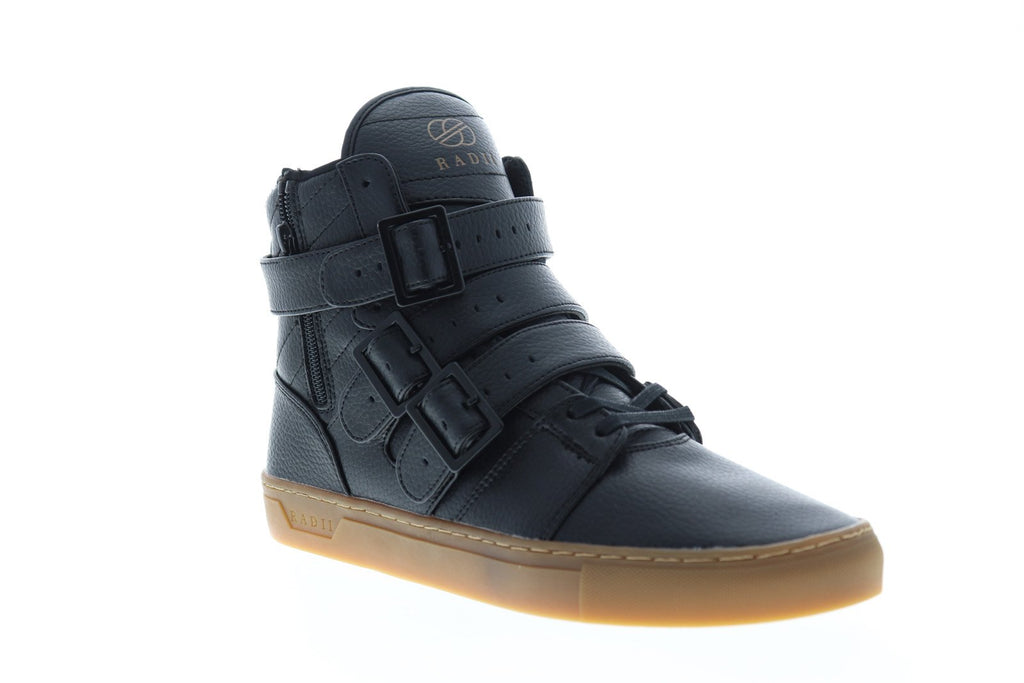 Radii Straight Jacket Vlc FM1037 Mens Black Leather Lifestyle Sneakers ...