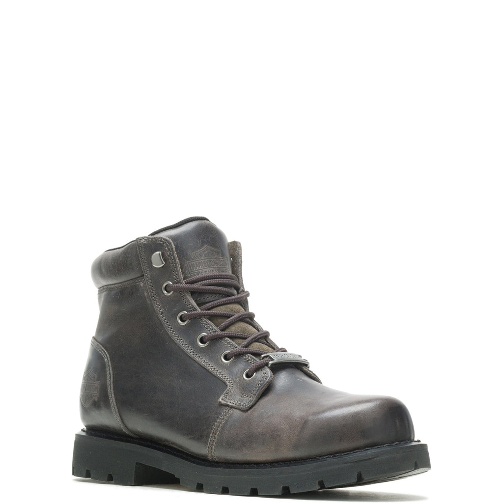 Harley-Davidson Pearson 5" Lace D93794 Mens Gray Leather Motorcycle Bo ...