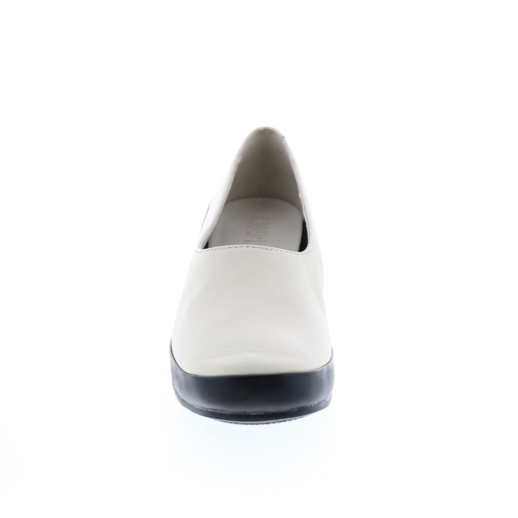 Camper Upright K200876-010 Womens Beige Leather Slip On Heels Pumps Sh ...