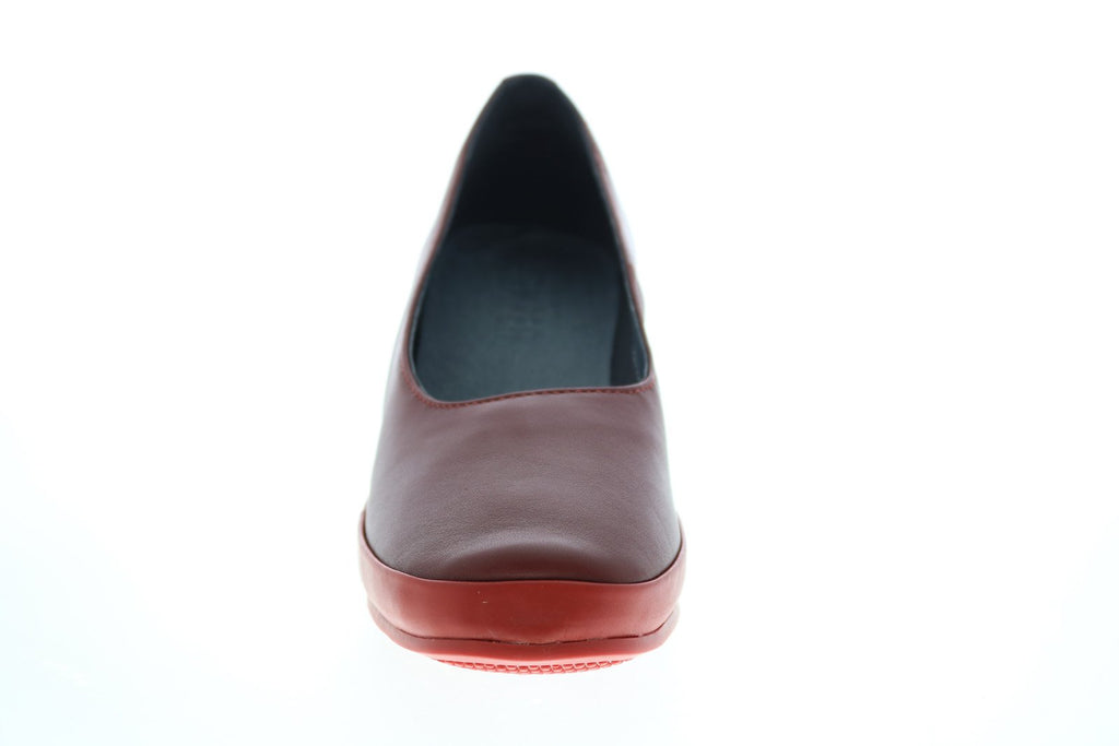 Camper Upright K201123-004 Womens Red Leather Slip On Pumps Heels Shoe ...