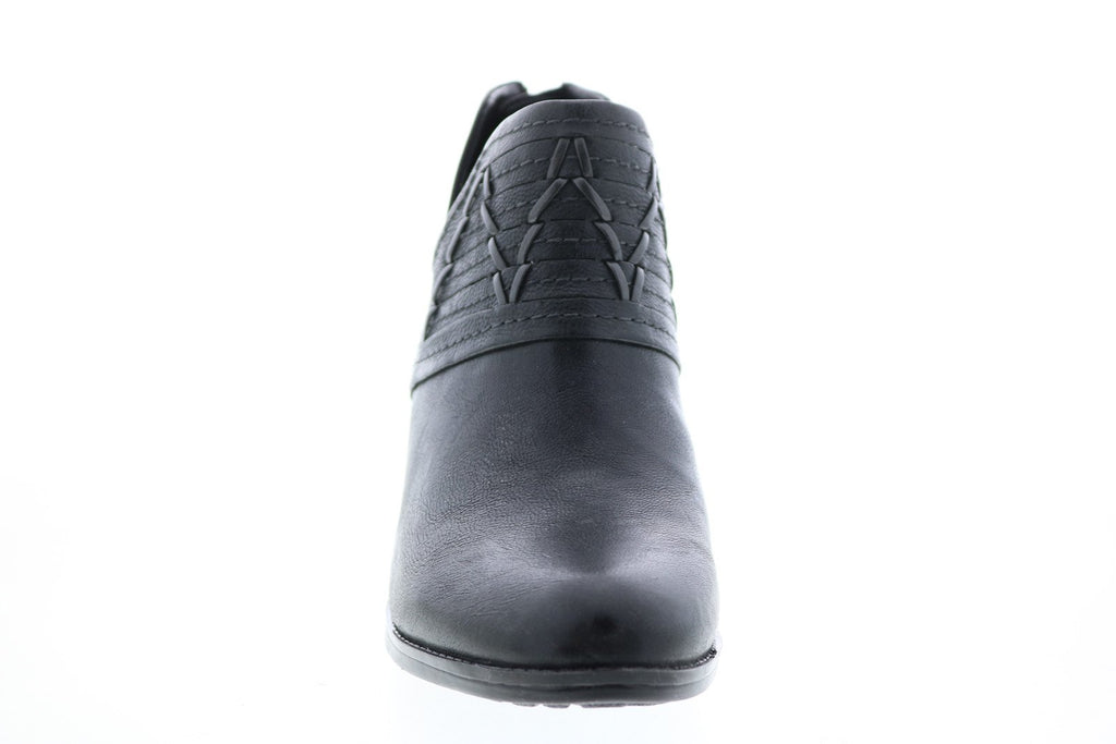 Earth Merlin Short Womens Black Leather Zipper Ankle & Booties Boots 5. ...