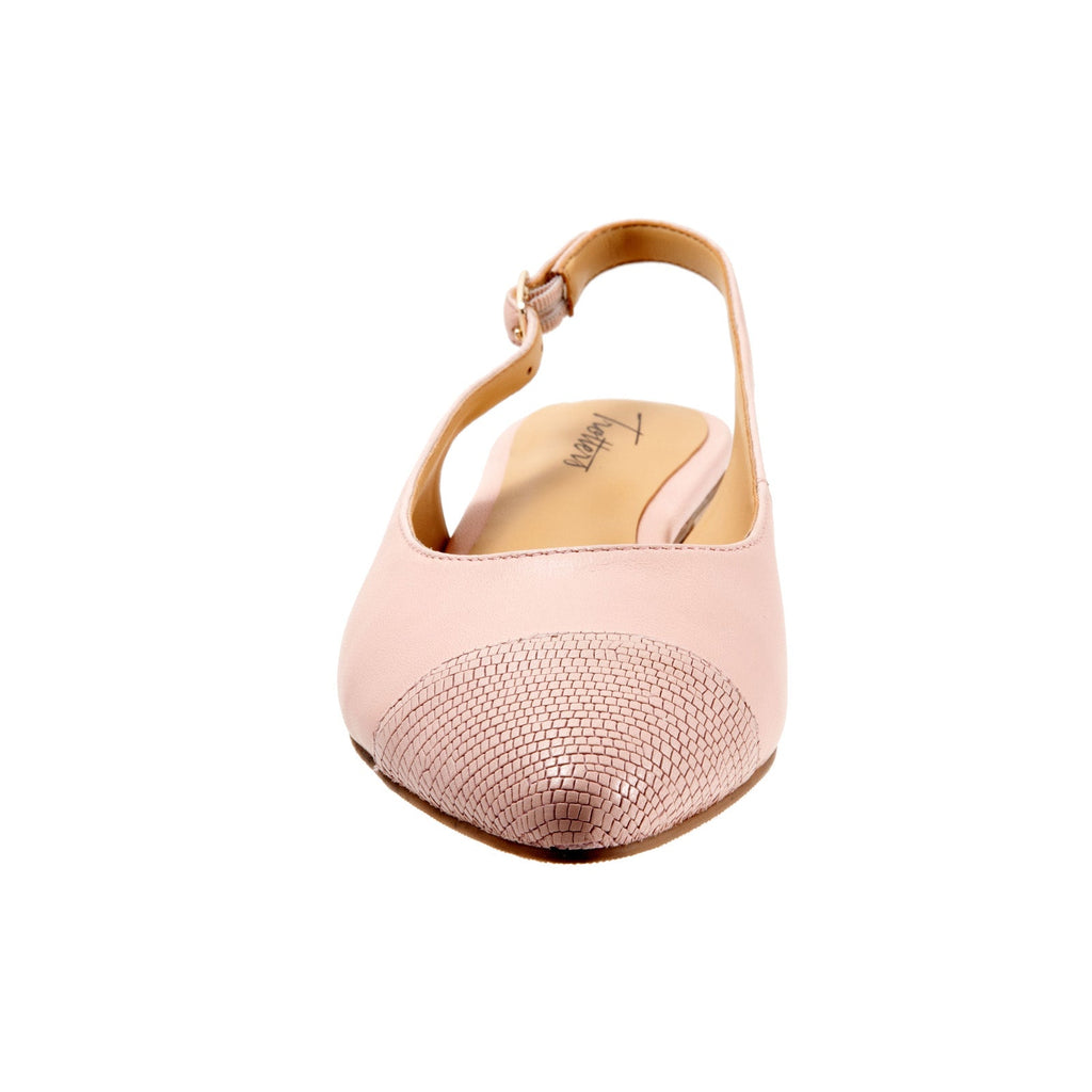 Trotters Halsey T2123-727 Womens Pink Leather Slingback Flats Shoes ...