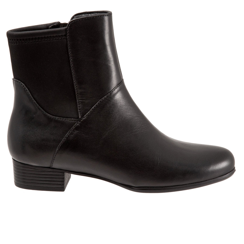 Trotters Magnolia T2164-001 Womens Black Leather Ankle & Booties Boots ...