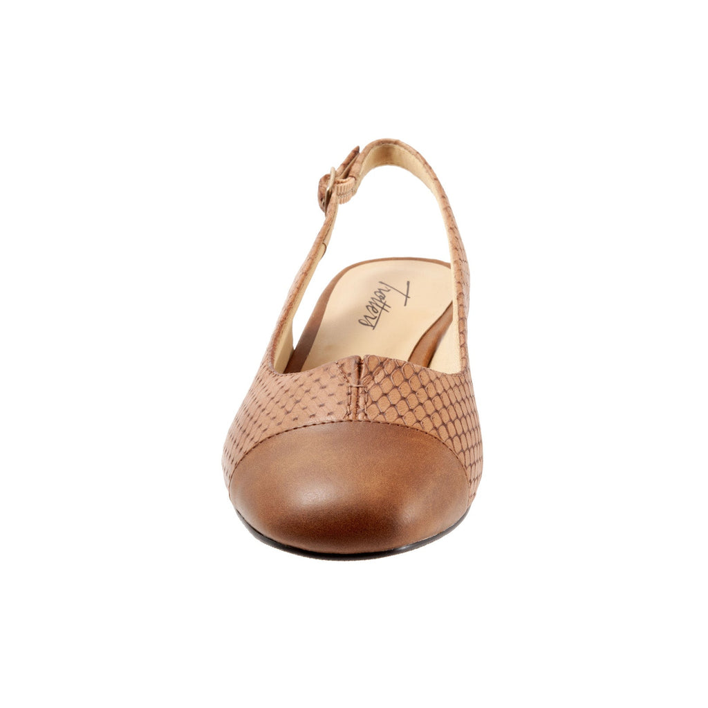 Trotters Dea T7001-294 Womens Brown Narrow Leather Slingback Heels Sho ...
