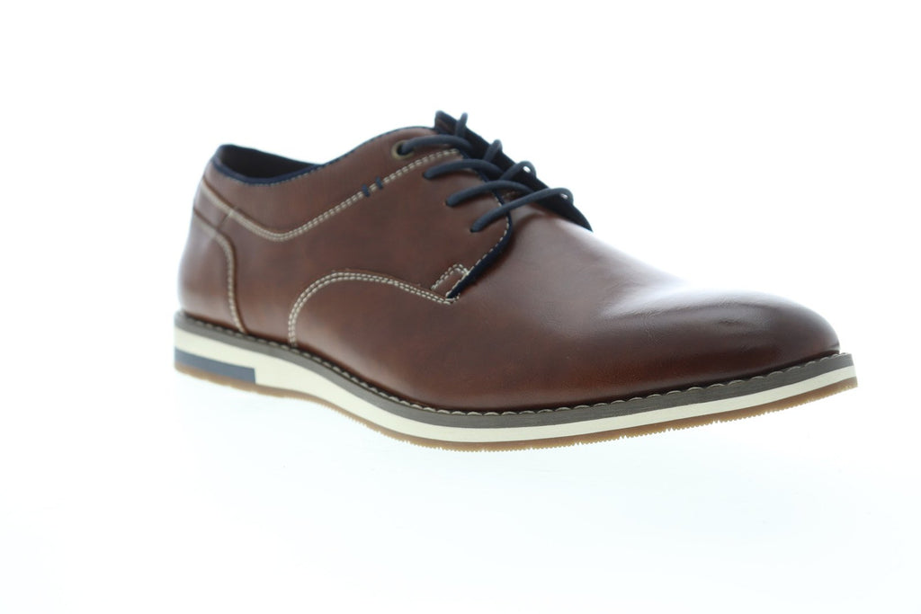 Unlisted by Kenneth Cole Lyle Lace Up Mens Brown Leather Plain Toe Oxf ...
