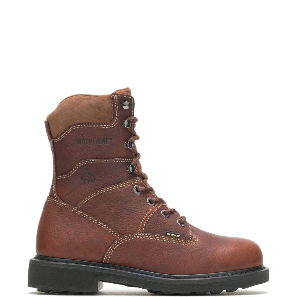 Wolverine Tremor DuraShocks 8" W04328 Mens Brown Leather Work Boots ...