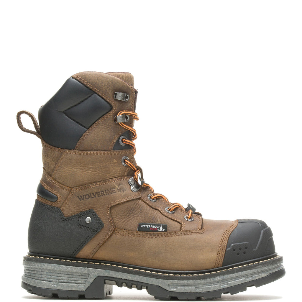 Wolverine Hellcat Ultraspring Heavy Duty CarbonMax 8" Mens Brown Wide ...