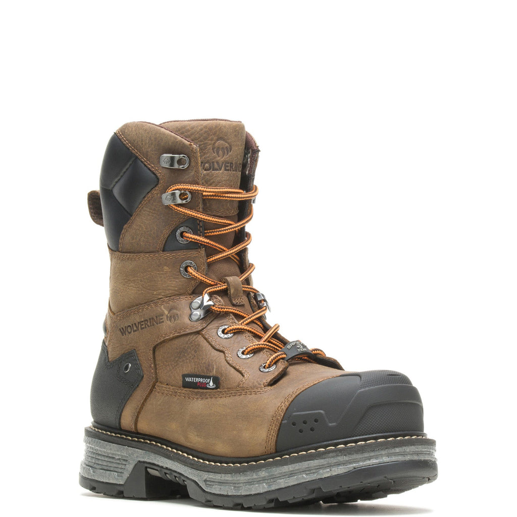 Wolverine Hellcat Ultraspring Heavy Duty CarbonMax 8" Mens Brown Wide ...