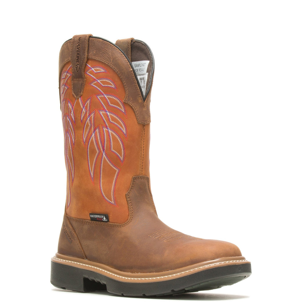 Wolverine Rancher Durashocks WP CarbonMax 10" Mens Brown Wide Work Boo ...