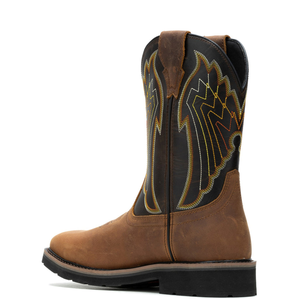 Wolverine Rancher Eagle Waterproof Steel-Toe Mens Brown Work Boots ...