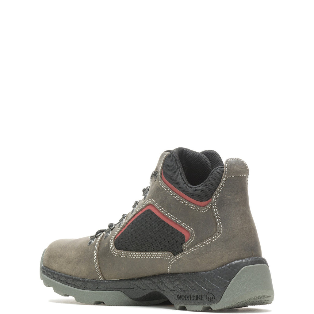 Wolverine Guide Ultraspring Waterproof Mid Mens Gray Wide Hiking Boots ...