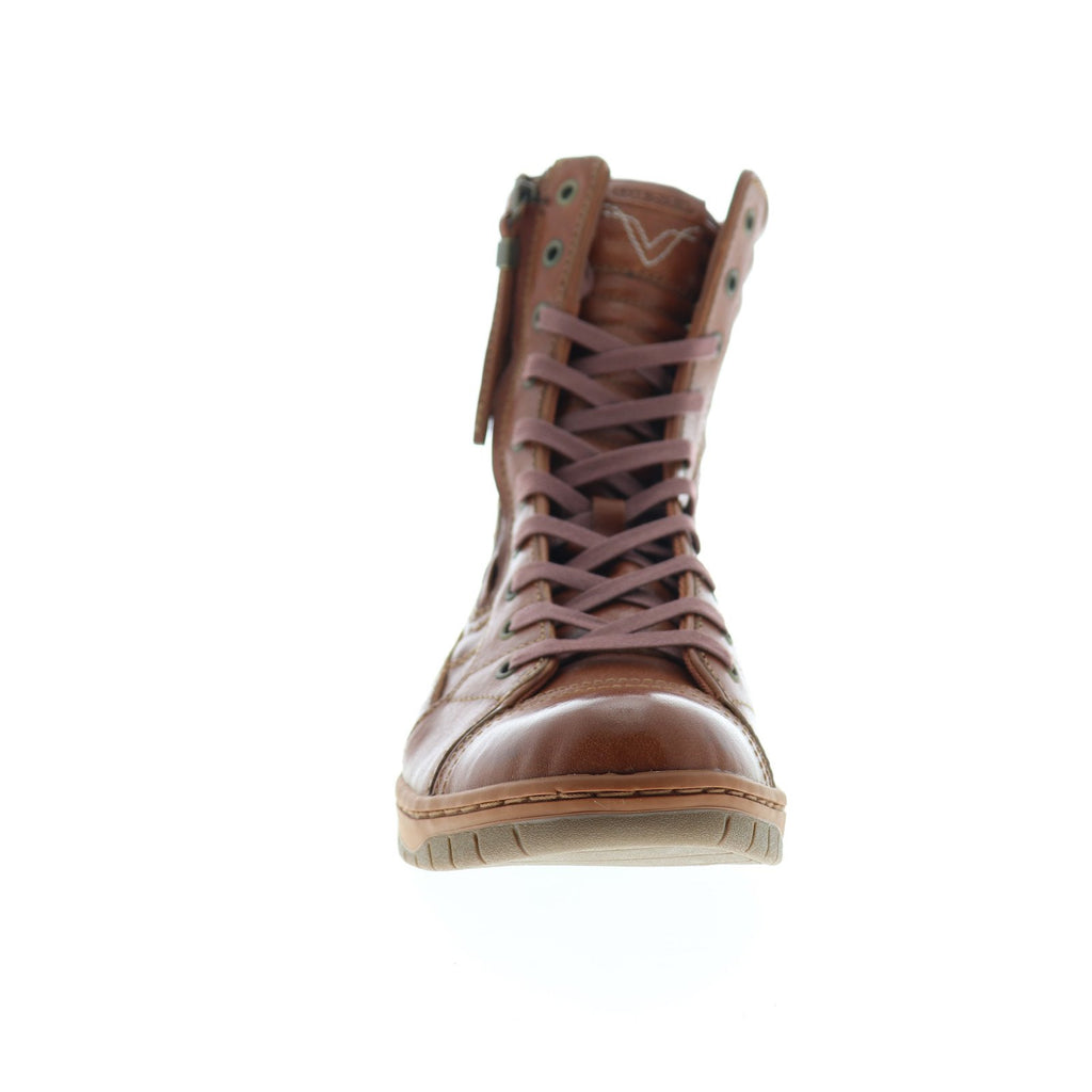 Diesel D-Valadium Mens Brown Leather High Top Lace Up Lifestyle Sneake ...