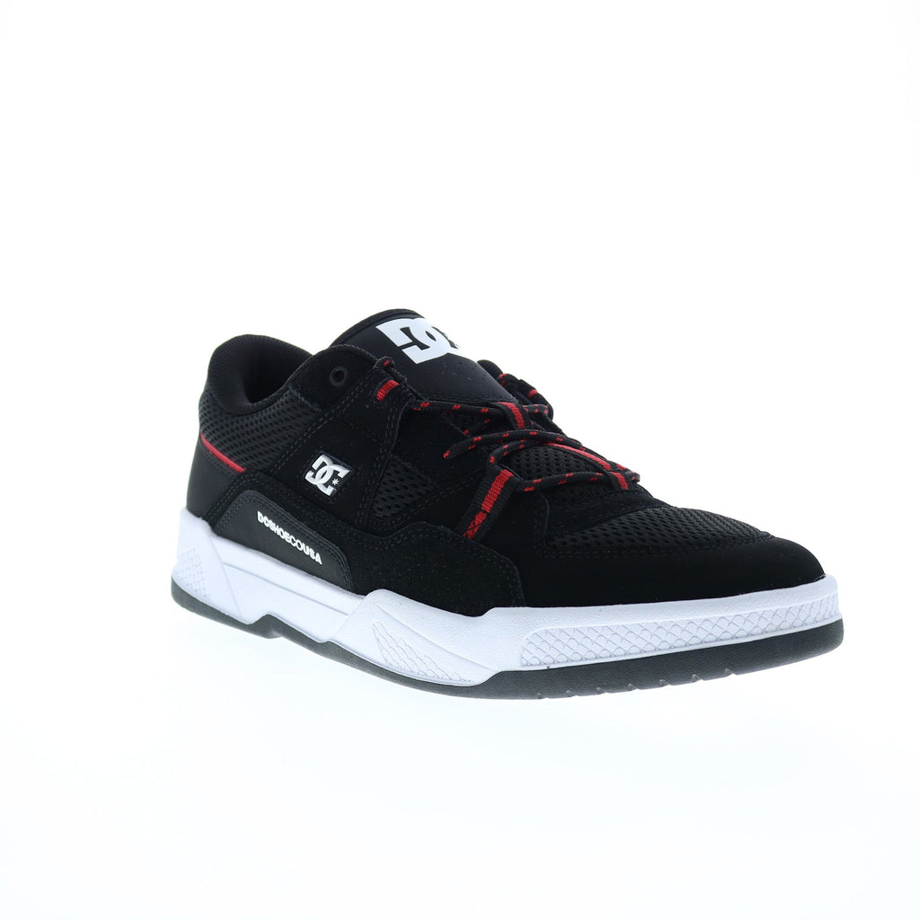 DC Construct ADYS100822-KHO Mens Black Nubuck Skate Inspired Sneakers ...