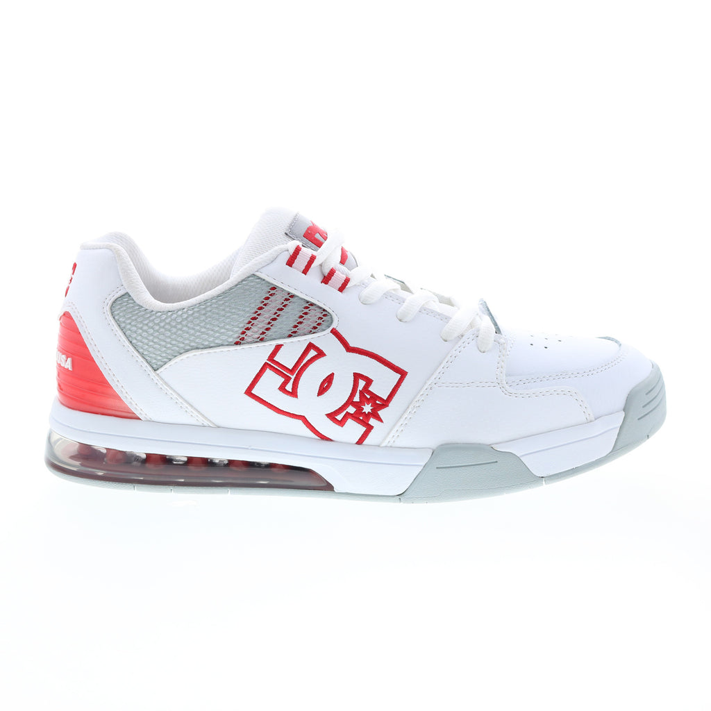 DC Versatile ADYS200075-WYR Mens White Leather Skate Sneakers Shoes ...