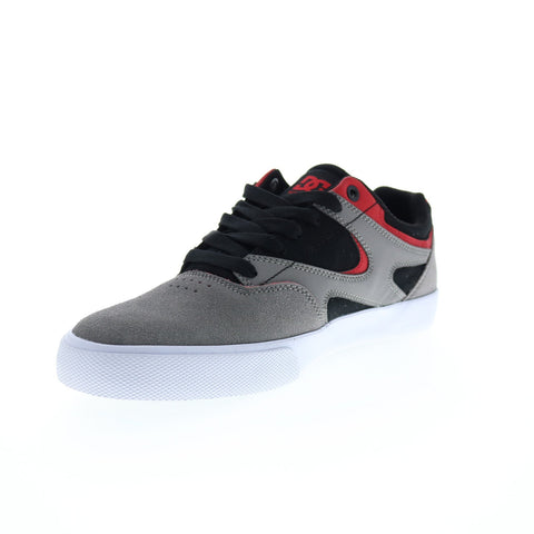 DC Kalis Vulc ADYS300569-XKSR Mens Gray Suede Lace Up Skate Sneakers S ...