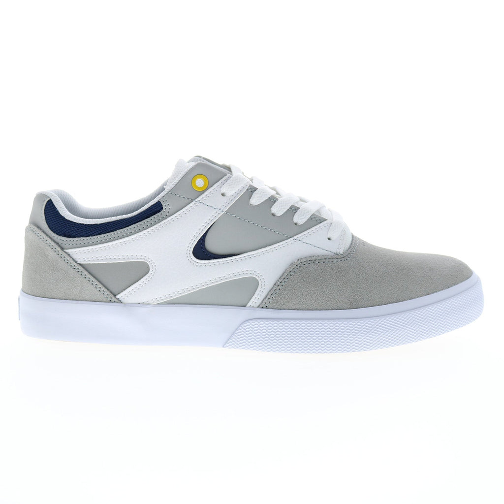DC Kalis Vulc ADYS300569-XWSS Mens Gray Suede Lace Up Skate Sneakers S ...