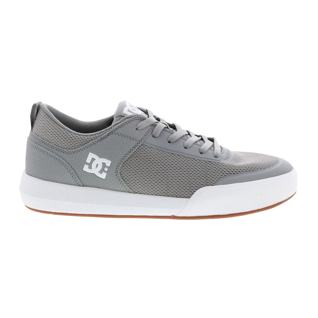 DC Transit ADYS700227-GRW Mens Gray Leather Skate Inspired Sneakers Sh ...