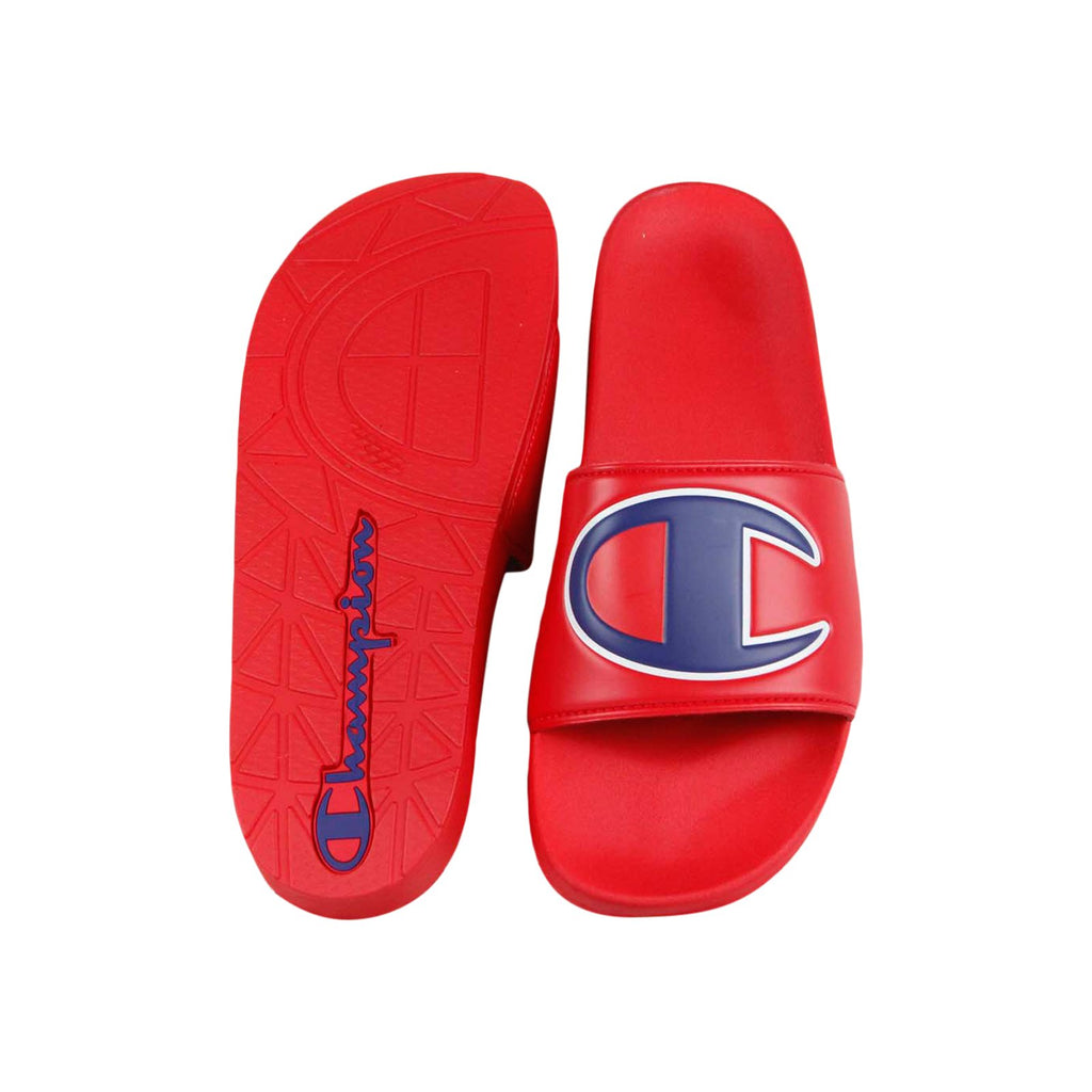 Champion Ipo CM100076M Mens Red Synthetic Slip On Slides Sandals Shoes ...