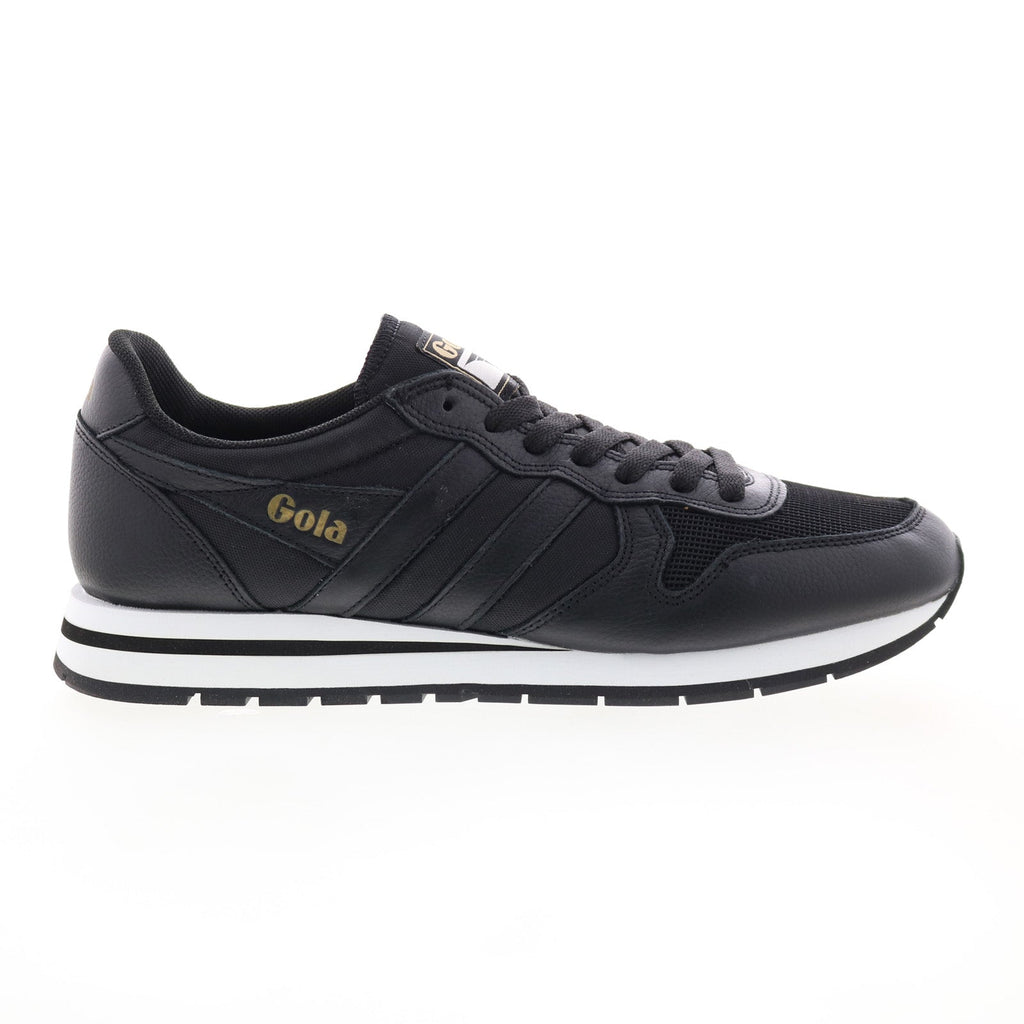 Gola Daytona Leather CMB042 Mens Black Leather Lifestyle Sneakers Shoe ...