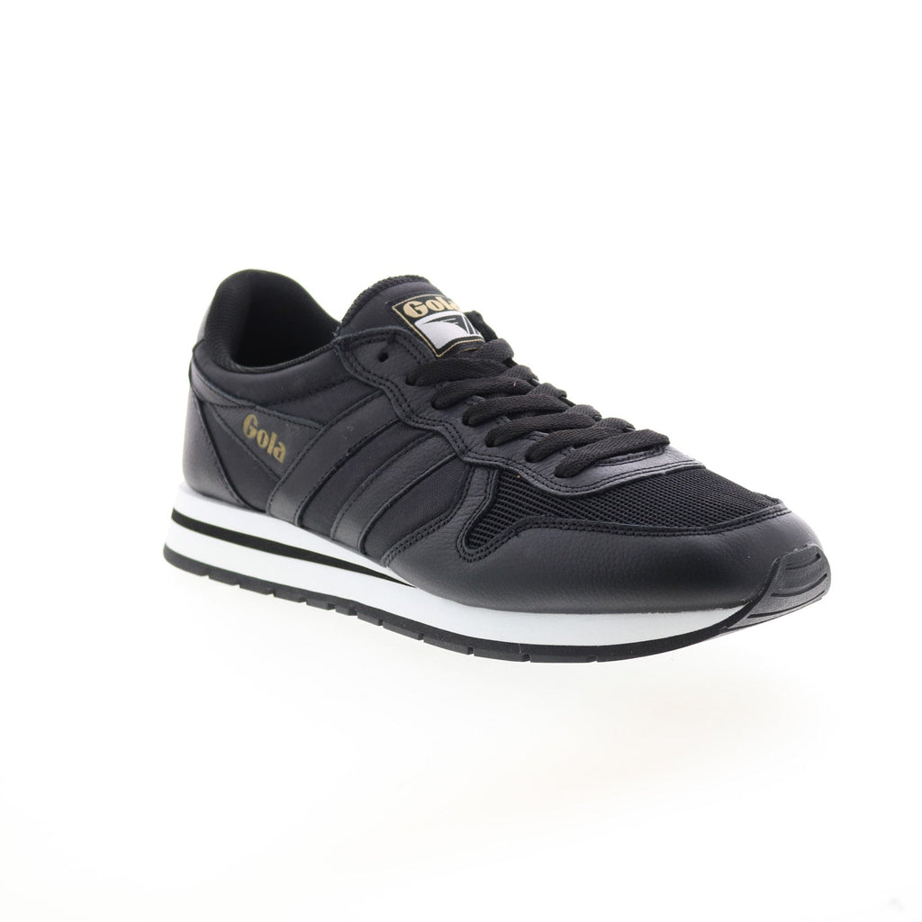Gola Daytona Leather CMB042 Mens Black Leather Lifestyle Sneakers Shoe ...