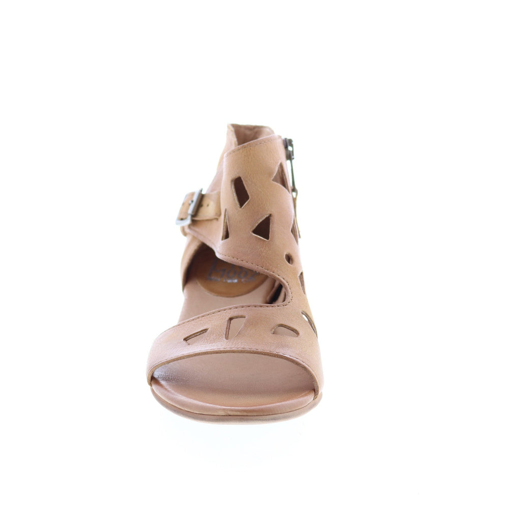 Miz Mooz Current Womens Brown Leather Heeled Sandals Shoes - Ruze Shoes