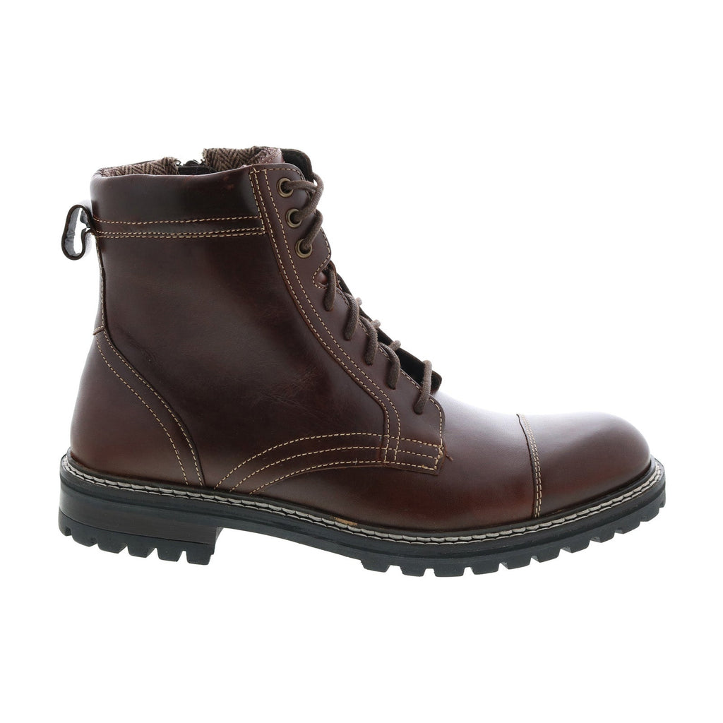 Crevo Rye CV1853-225 Mens Brown Leather Zipper Casual Dress Boots ...