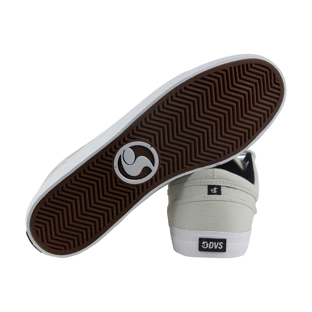 DVS Aversa Mens White Canvas Lace Up Skate Sneakers Shoes - Ruze Shoes