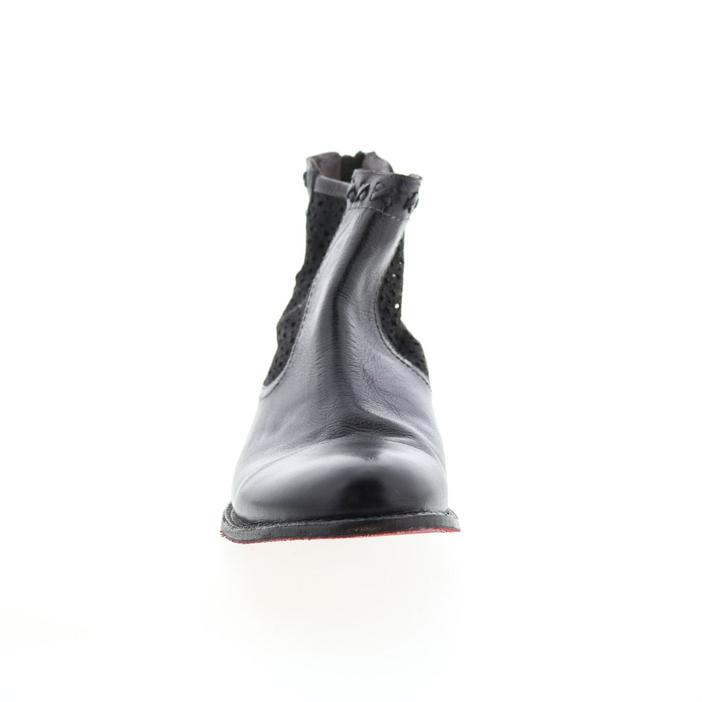 Bed Stu Baylene F321148 Womens Black Leather Zipper Ankle & Booties Bo ...