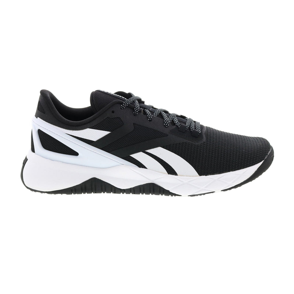 Reebok Nanoflex TR Mens Black Canvas Athletic Cross Training Shoes ...