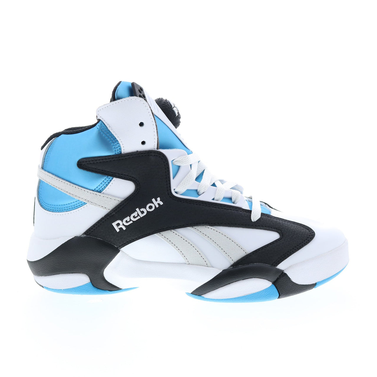 Reebok Shaq Attaq Mens White Leather Lace Up Athletic Basketball Shoes ...