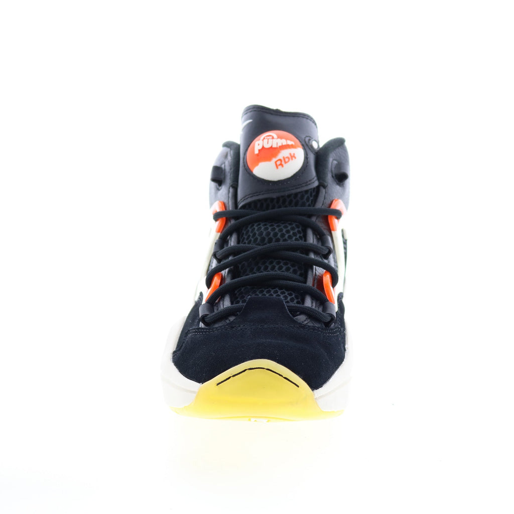Reebok Question Pump Mens Black Leather Lace Up Athletic Basketball Sh ...