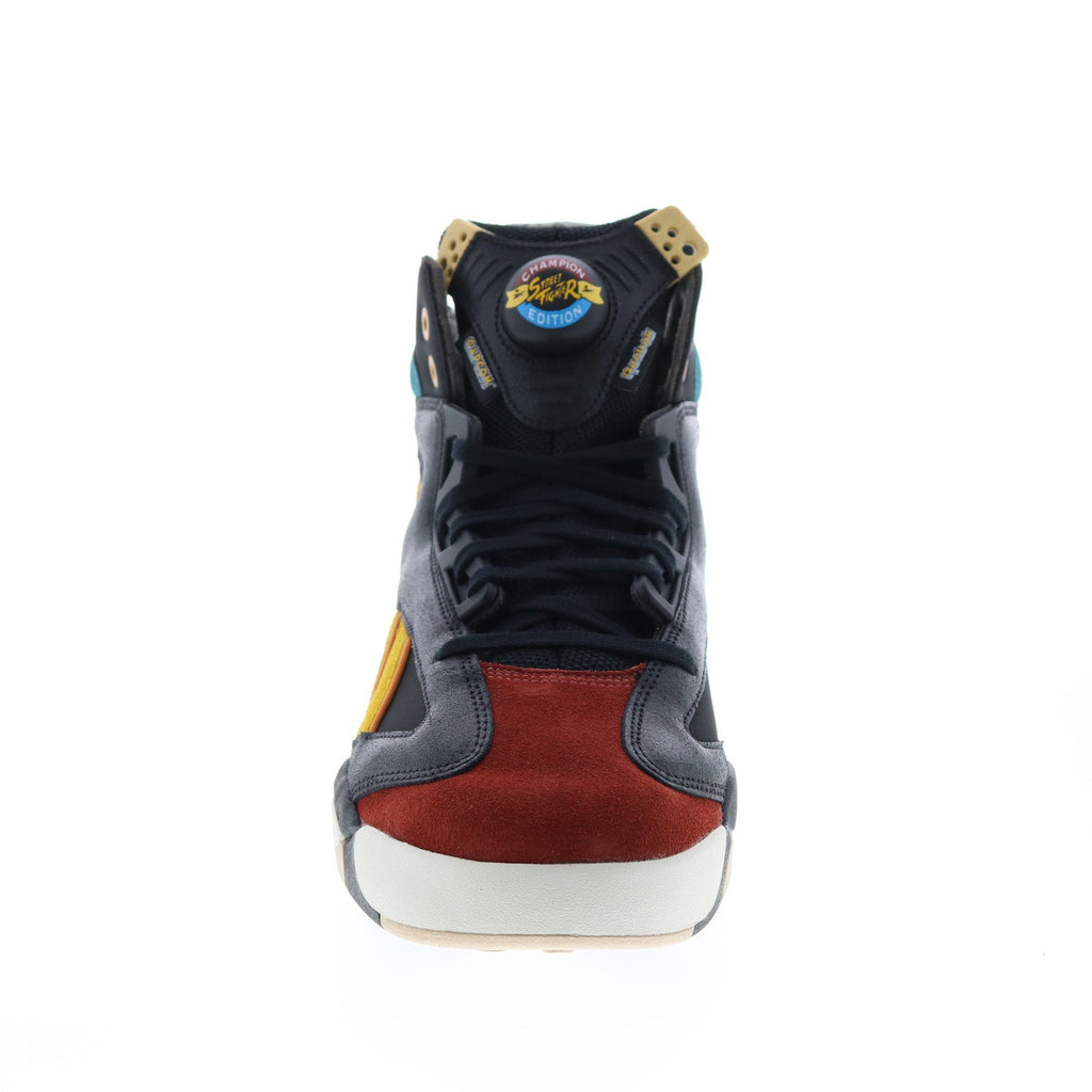 Reebok Shaq Attaq Mens Black Leather Lace Up Athletic Basketball Shoes ...