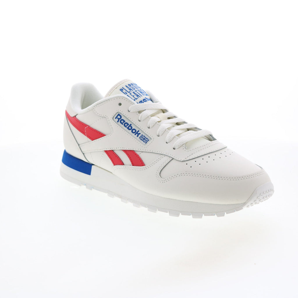 Reebok Classic Leather Mens Beige Leather Lace Up Lifestyle Sneakers S ...