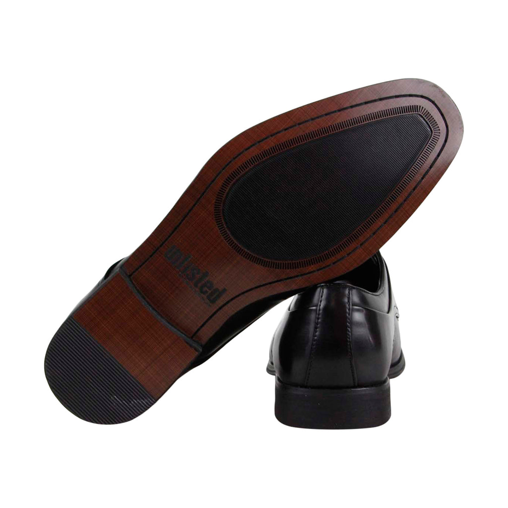 Unlisted by Kenneth Cole Secret Stash Mens Black Leather Plain Toe Oxf ...