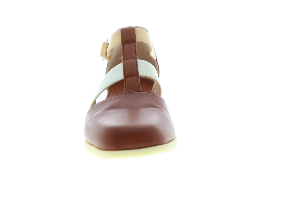 Camper Kobo K200332-002 Womens Brown Leather Adjustable Strap Pumps He ...