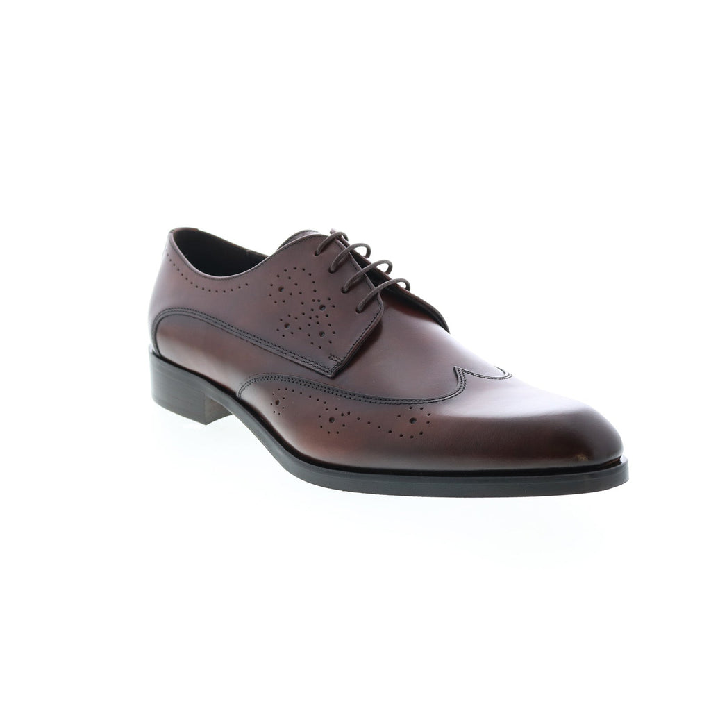 Bruno Magli Drio MB2DROE0 Mens Brown Leather Oxfords Wingtip & Brogue ...