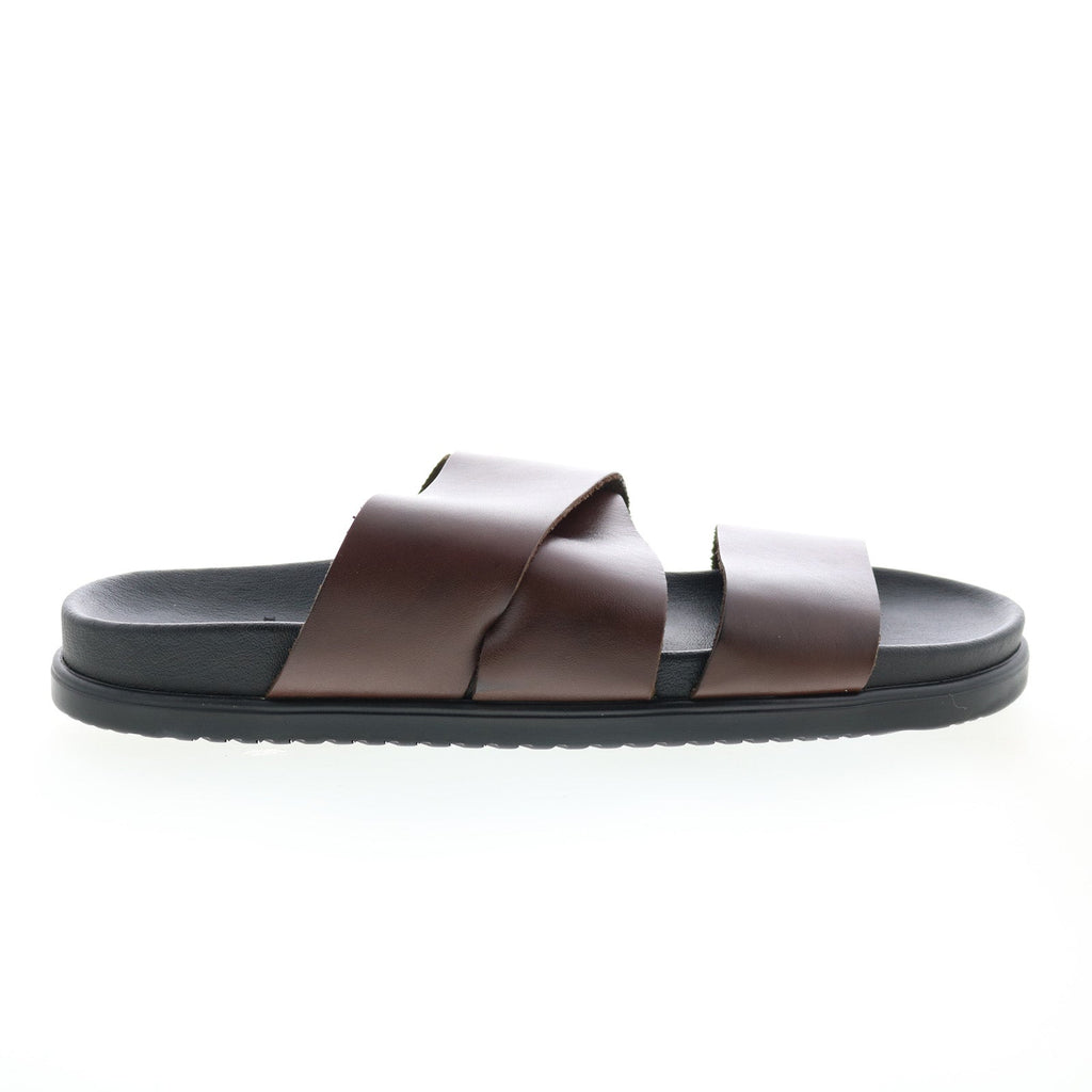 Bruno Magli Sicily MB2SICC6 Mens Brown Leather Slip On Slides Sandals ...