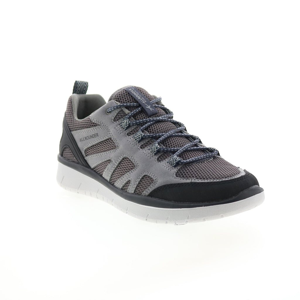 Allrounder by Mephisto Moment Mens Gray Leather Lifestyle Sneakers Sho ...