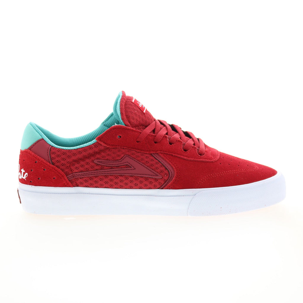 Lakai Atlantic Vulc Chocolate Mens Red Suede Skate Inspired Sneakers S ...