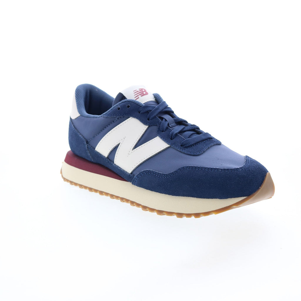 New Balance 237 MS237CM Mens Blue Suede Lace Up Lifestyle Sneakers Sho ...