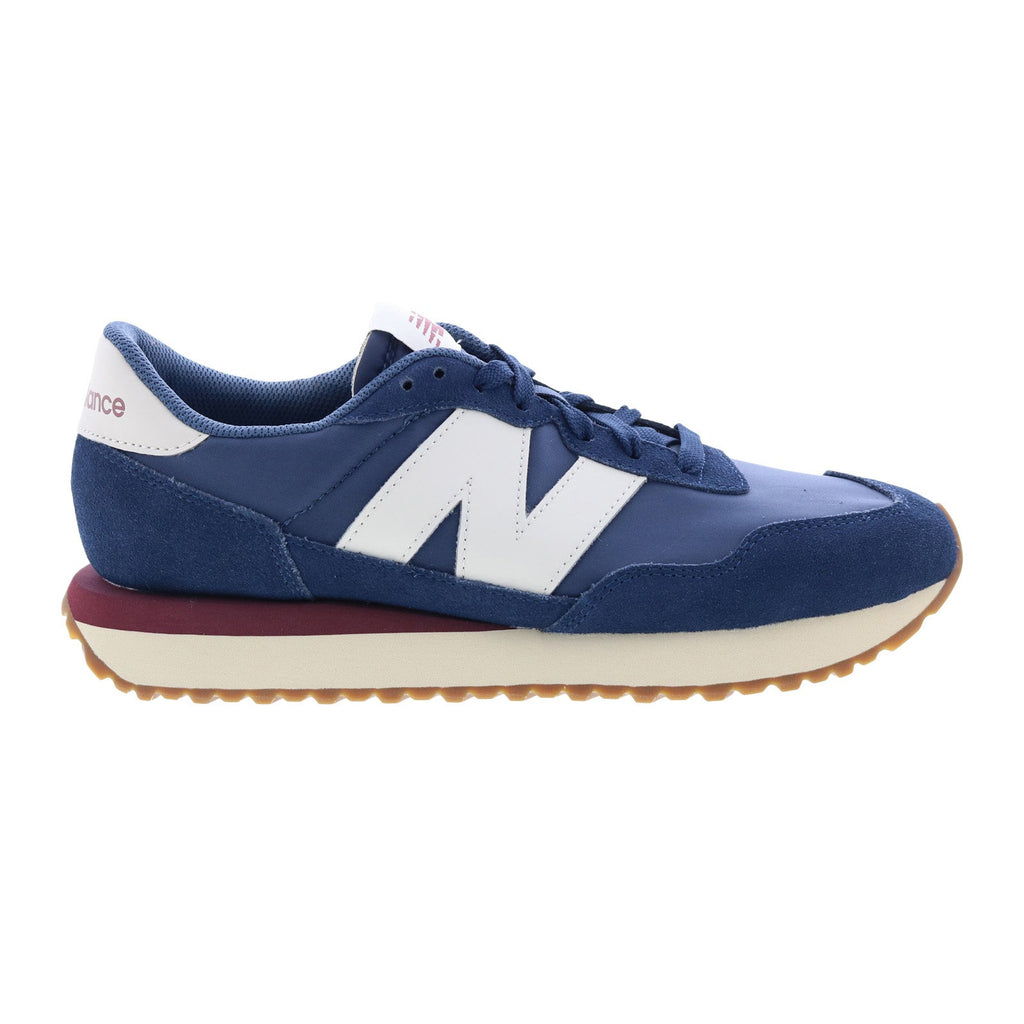 New Balance 237 MS237CM Mens Blue Suede Lace Up Lifestyle Sneakers Sho ...