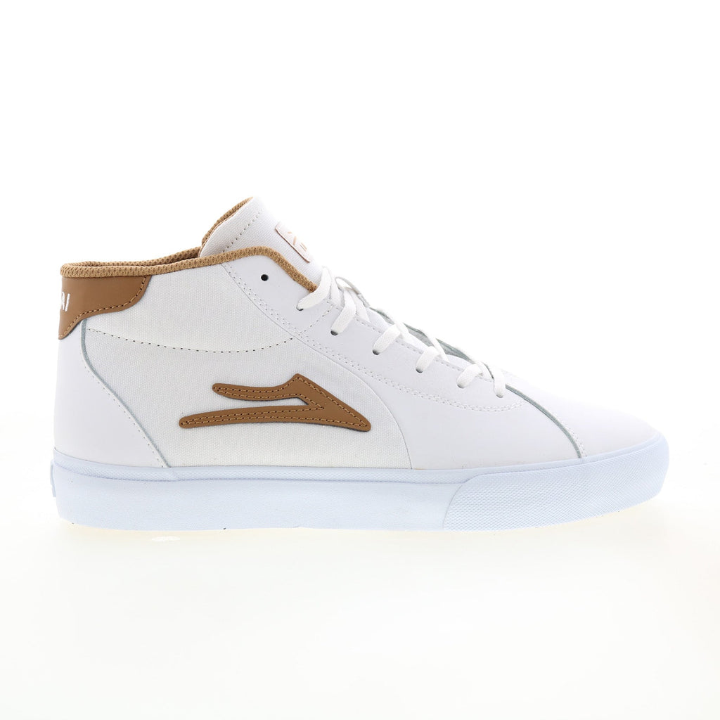 Lakai Flaco II Mid MS3220113A00 Mens White Skate Inspired Sneakers Sho ...