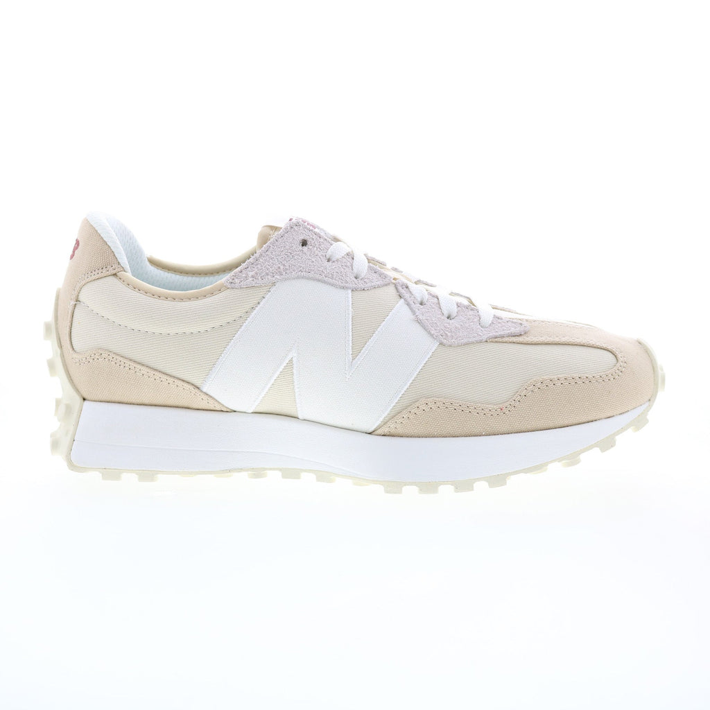 New Balance 327 MS327DA Mens Beige Canvas Lace Up Lifestyle Sneakers S ...
