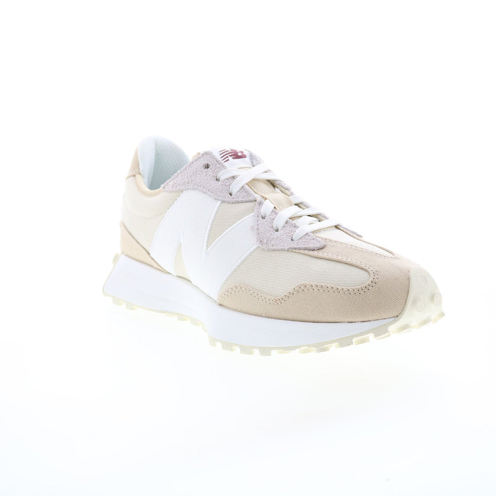 New Balance 327 MS327DA Mens Beige Canvas Lace Up Lifestyle Sneakers S ...