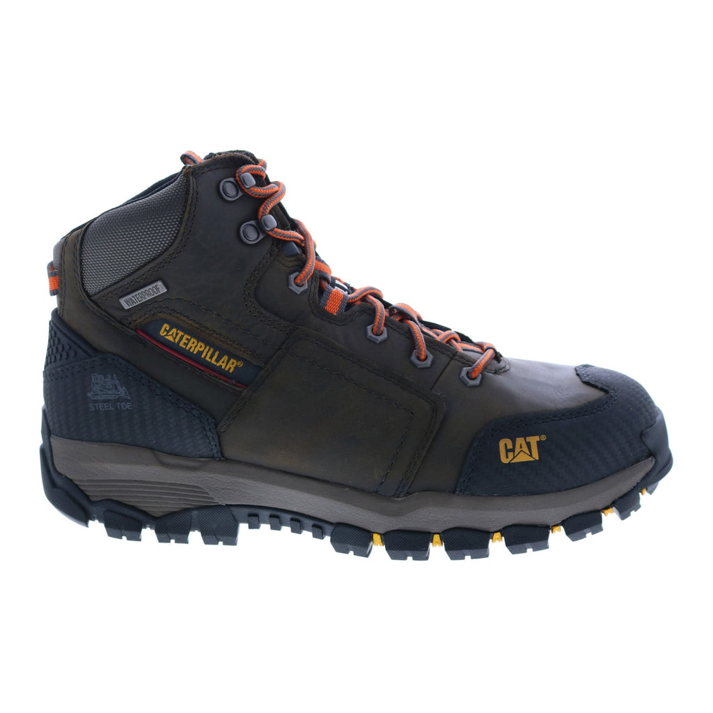 Caterpillar Navigator Mid WP Steel Toe P90613 Mens Gray Wide Work Boot ...