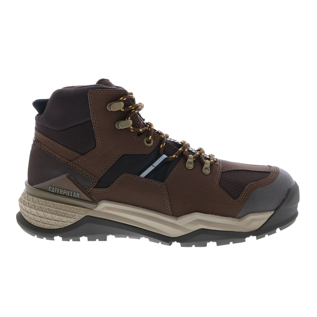 Caterpillar Provoke Mid Waterproof Alloy Mens Brown Work & Safety Boot ...