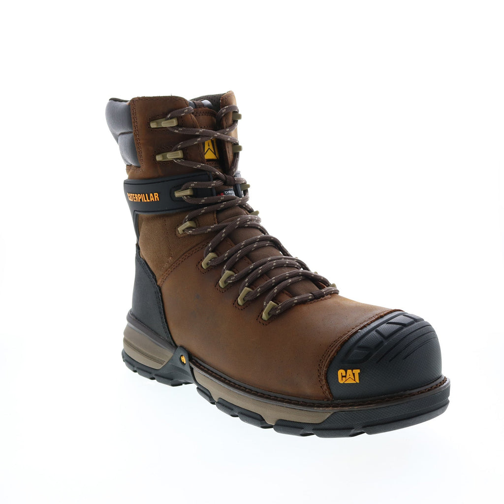 Caterpillar Excavator 8" Superlite WP TX Carbon Mens Brown Work Boots ...