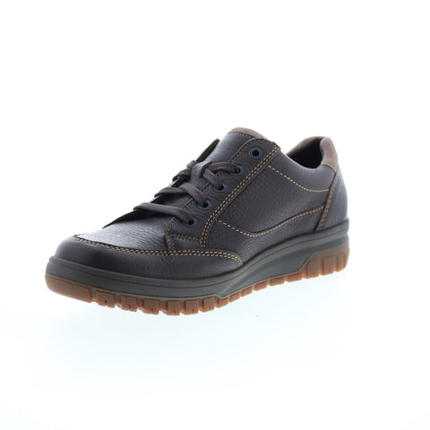 Mephisto Paco Mens Brown Leather Lace Up Lifestyle Sneakers Shoes ...