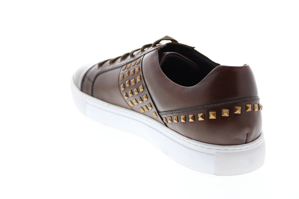 Robert Graham RBG10 Mens Brown Leather Lace Up Lifestyle Sneakers Shoe ...